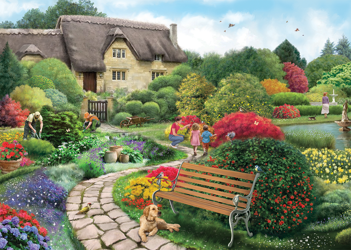 Falcon de Luxe Cottage Gardens 1000 Piece Jigsaw Puzzle – All Jigsaw ...