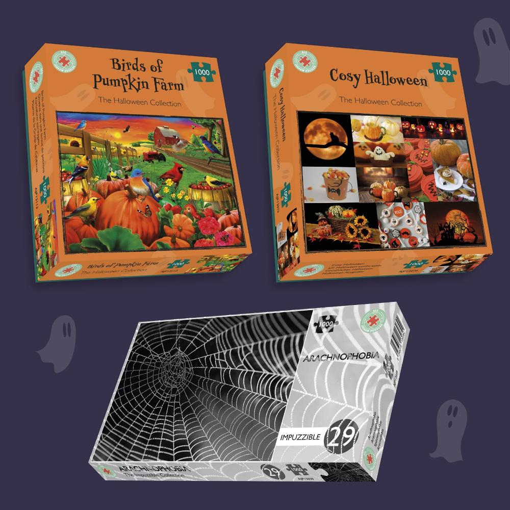 Happy Halloween 3 x 1000 Piece Jigsaw Puzzle Bundle – All Jigsaw Puzzles