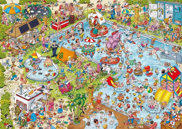 Ray's Comic Series - Holiday Resort No.3 The Pool 1000 Piece Jigsaw Pu ...