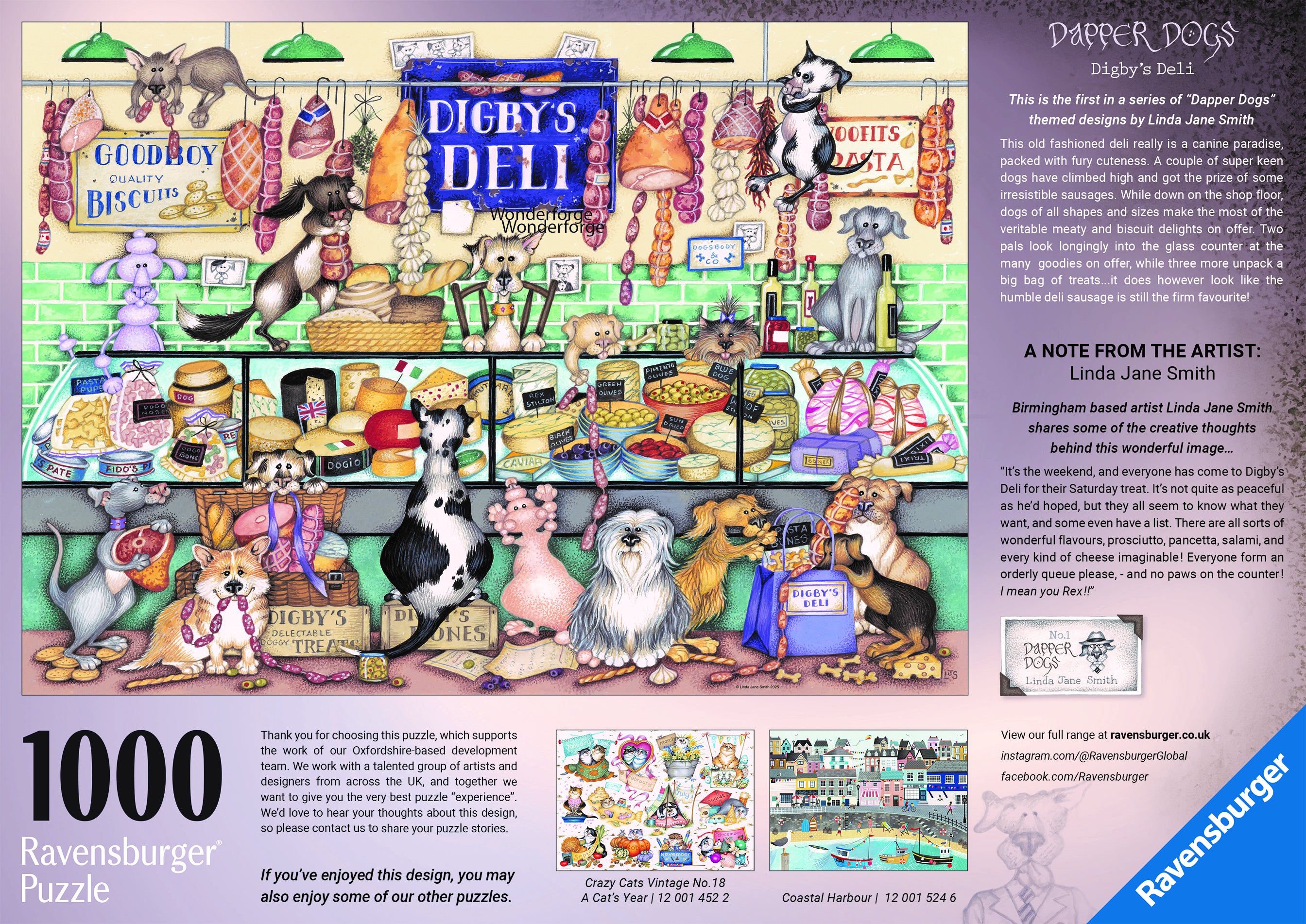 Dapper Dogs No.1. Digby’s Deli 1000 Piece Jigsaw Puzzle – All Jigsaw ...