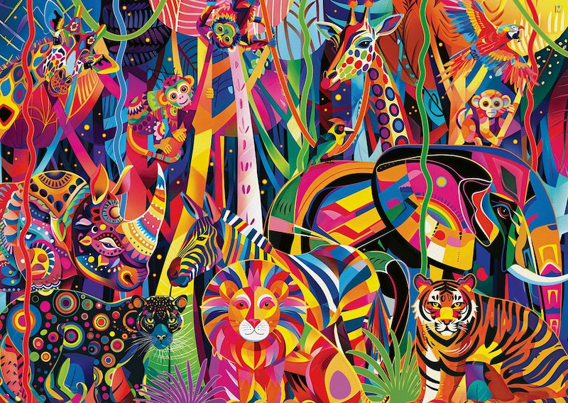 Jewelled Jungle 500 Piece Large Format Jigsaw Puzzle – All Jigsaw Puzzles