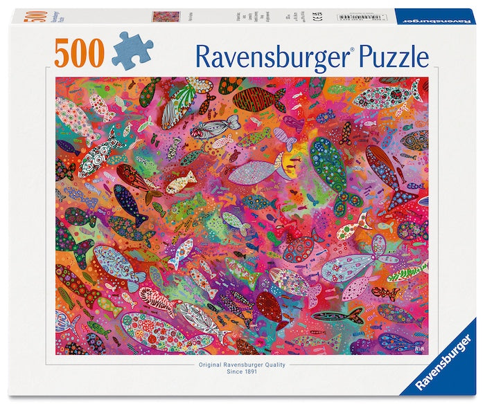 Fish in Fuchsia 500 Piece Jigsaw Puzzle – All Jigsaw Puzzles