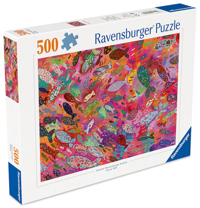 Fish in Fuchsia 500 Piece Jigsaw Puzzle – All Jigsaw Puzzles
