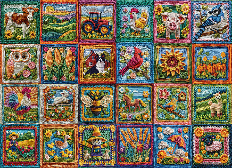 Country Life Crochet 1000 Piece Jigsaw Puzzle – All Jigsaw Puzzles
