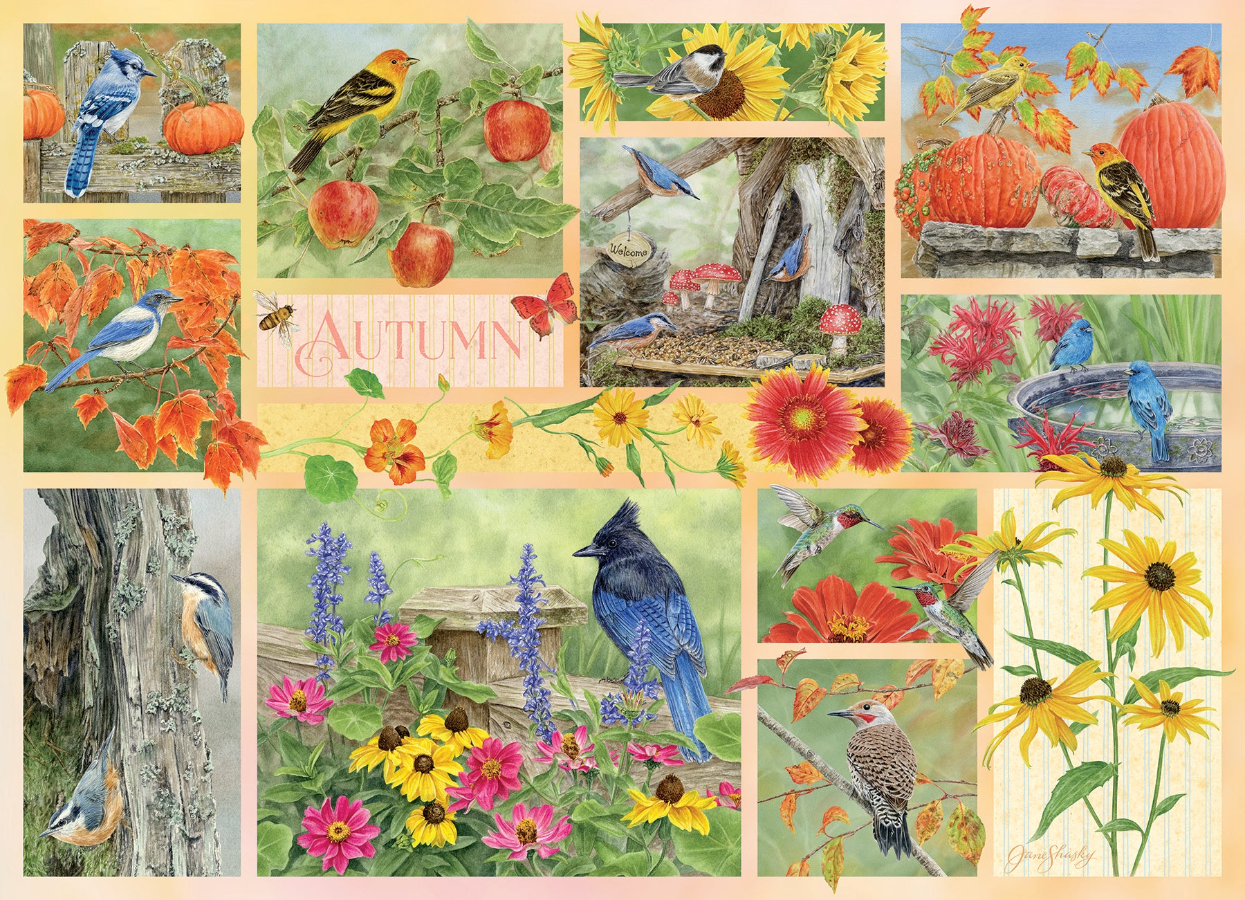 Garden Birds in Autumn 500 Piece Jigsaw – All Jigsaw Puzzles