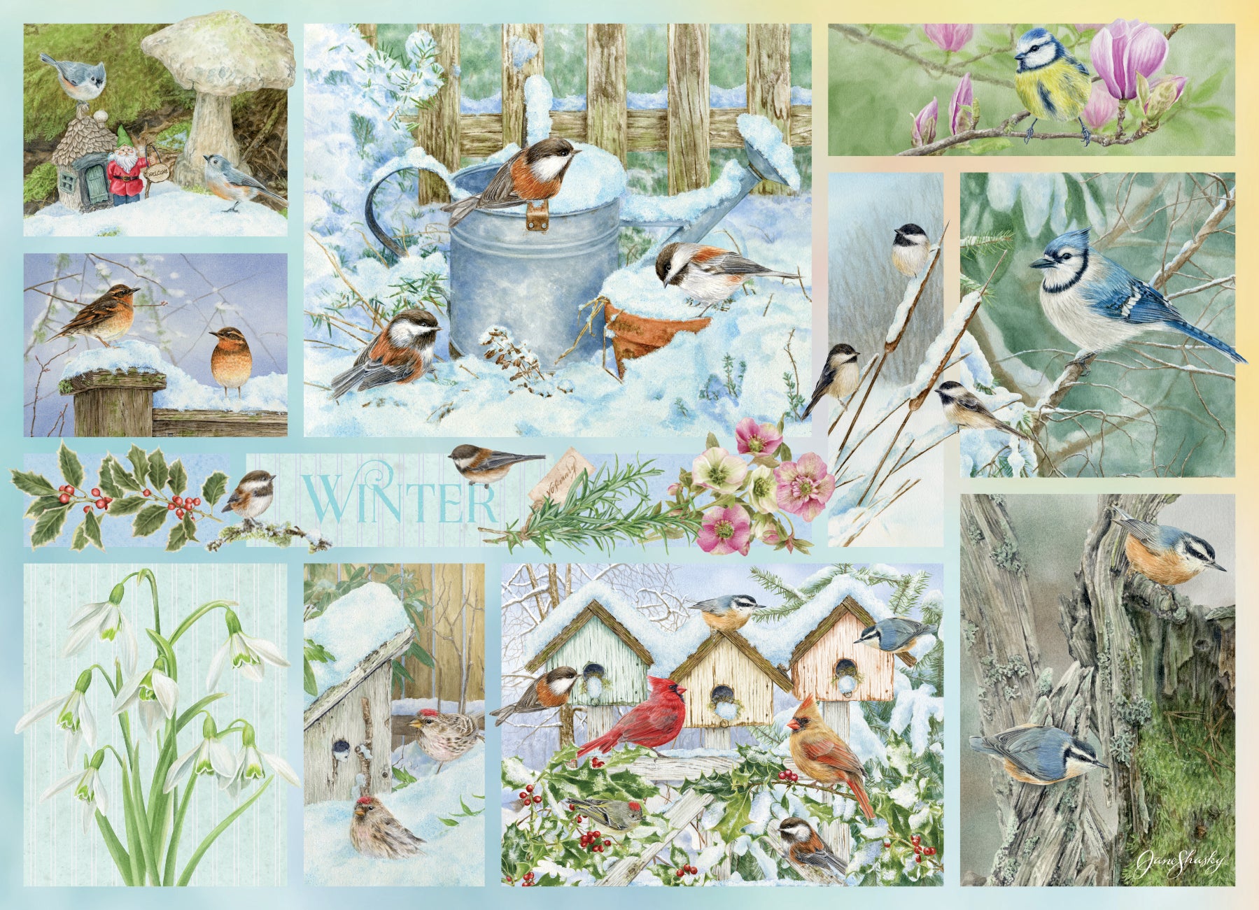 Garden Birds in Winter 500 Piece Jigsaw – All Jigsaw Puzzles