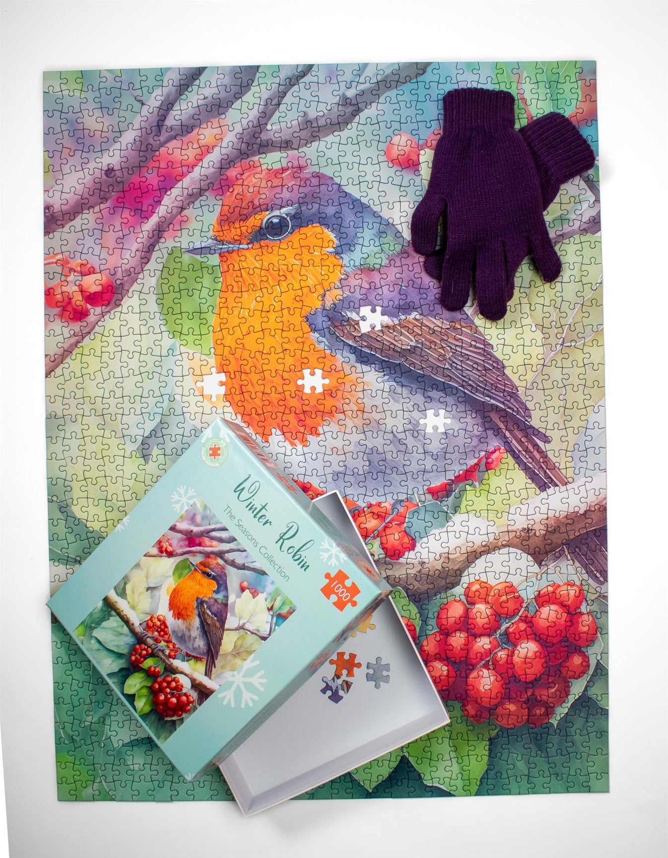 Winter Robin 1000 Piece Jigsaw Puzzle – All Jigsaw Puzzles