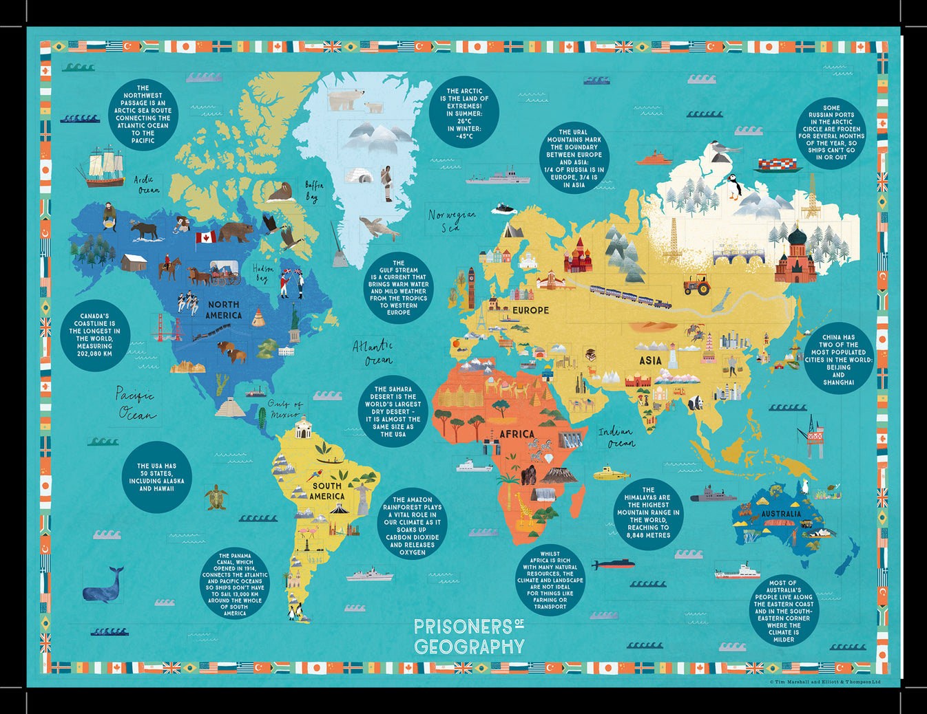 Prisoners of Geography World Map 500 Piece Jigsaw Puzzle | All Jigsaw ...