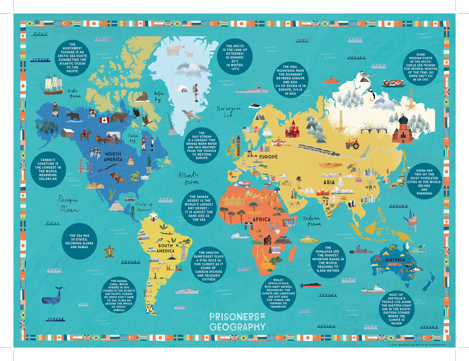 Prisoners of Geography World Map 500 Piece Jigsaw Puzzle | All Jigsaw ...