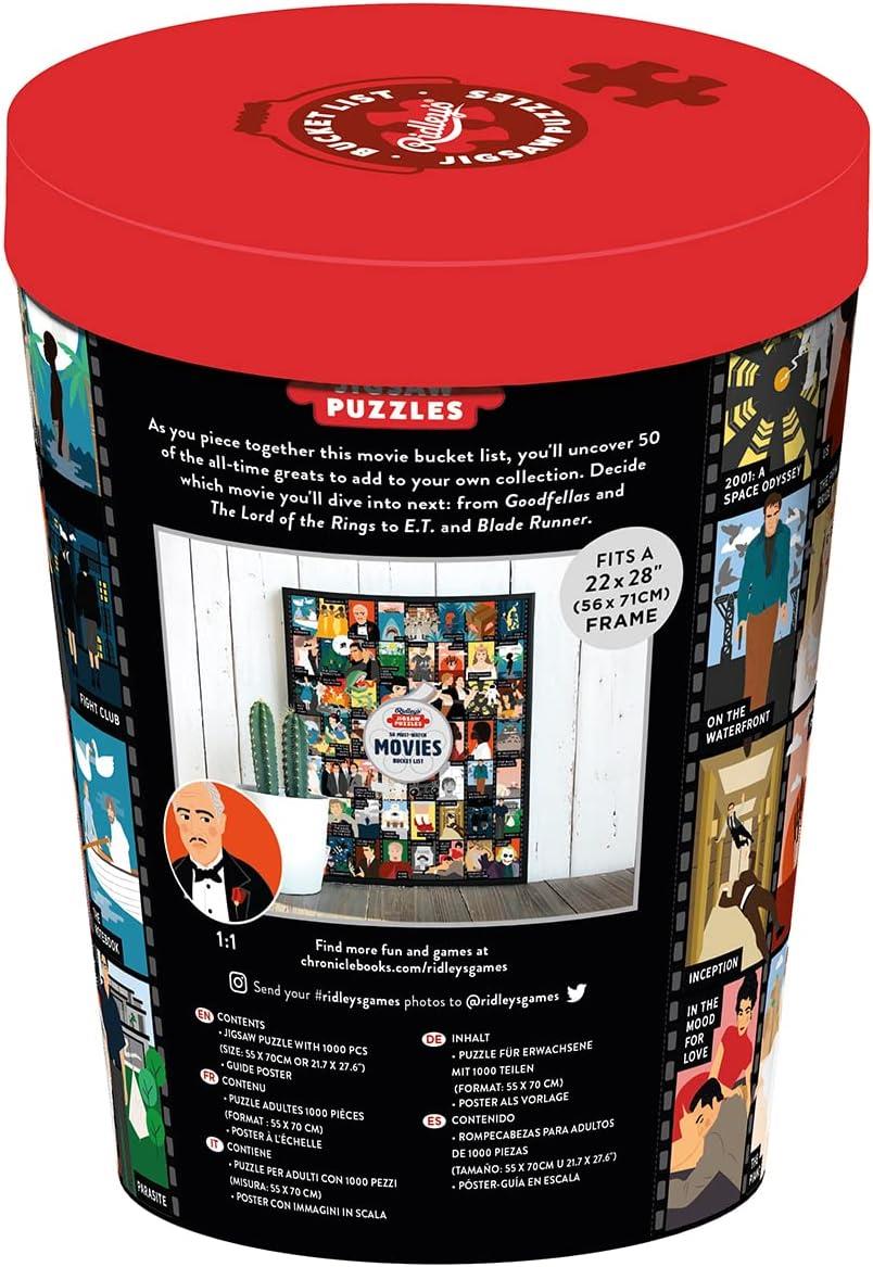 50 Must-Watch Movies Bucket List 1000 Piece Puzzle – All Jigsaw Puzzles