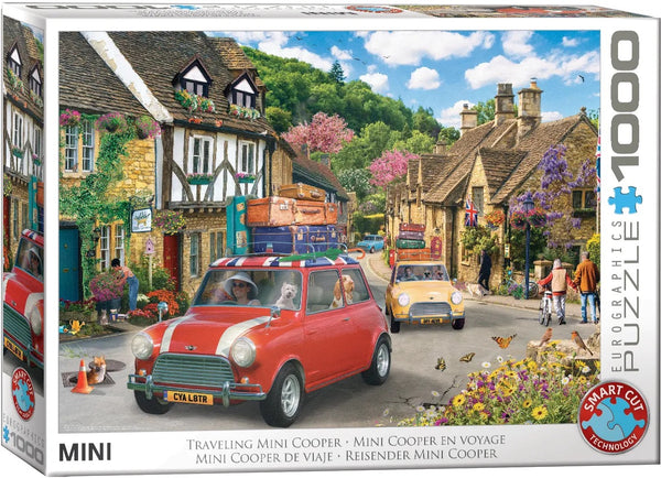 Travelling Mini Cooper by Leann Kate 1000 Piece Jigsaw Puzzle – All ...