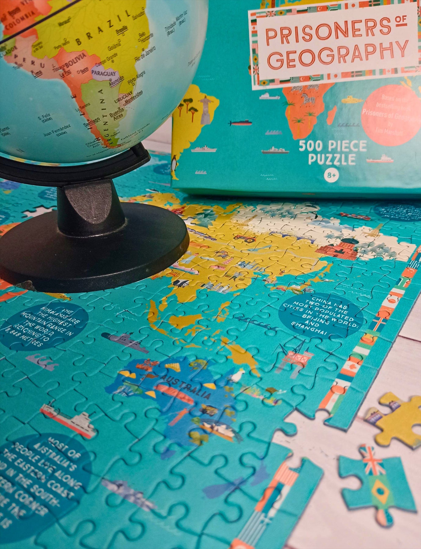 Prisoners of Geography World Map 500 Piece Jigsaw Puzzle | All Jigsaw ...