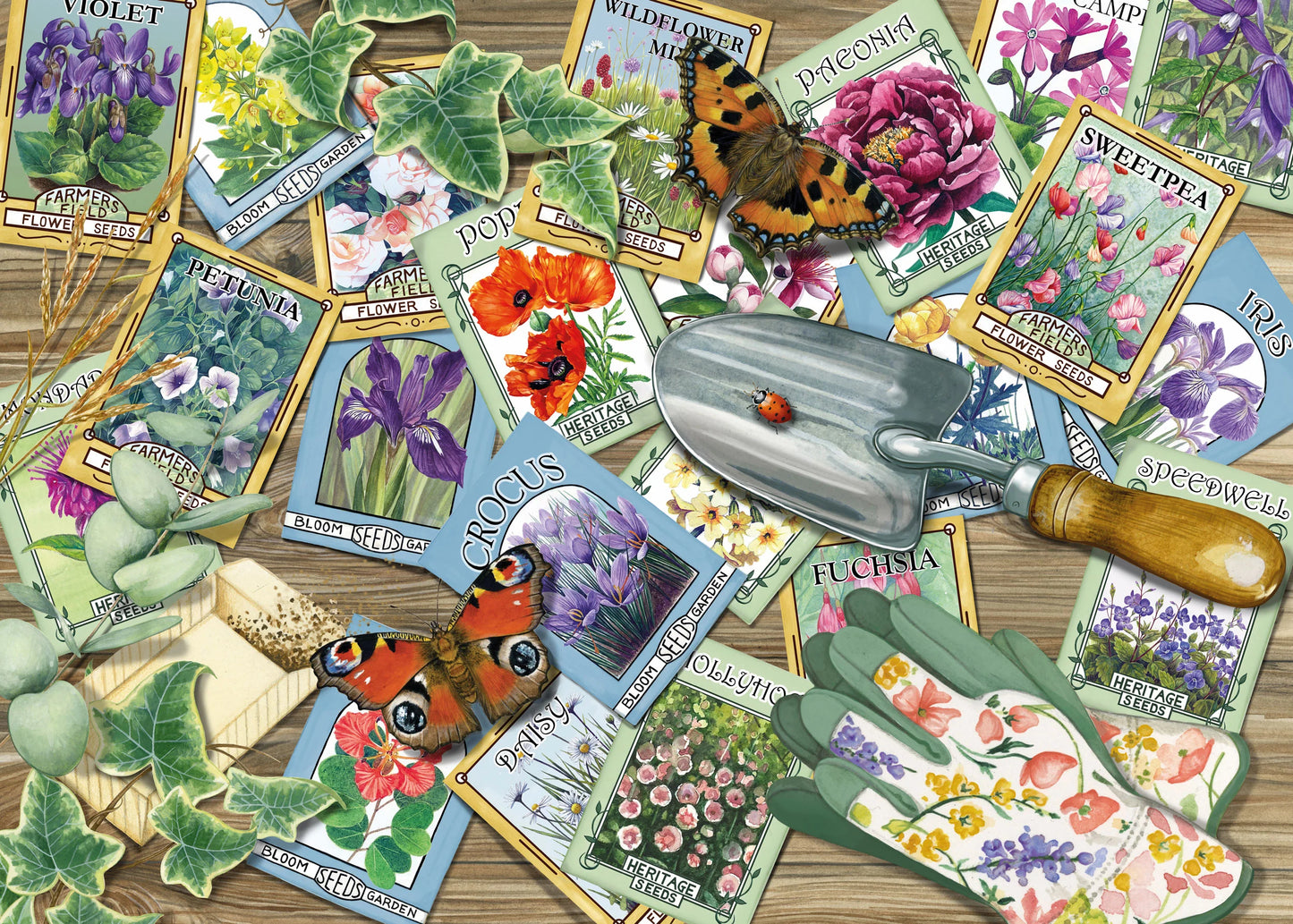 Flower seed Packets 1000 Piece Jigsaw Puzzle – All Jigsaw Puzzles