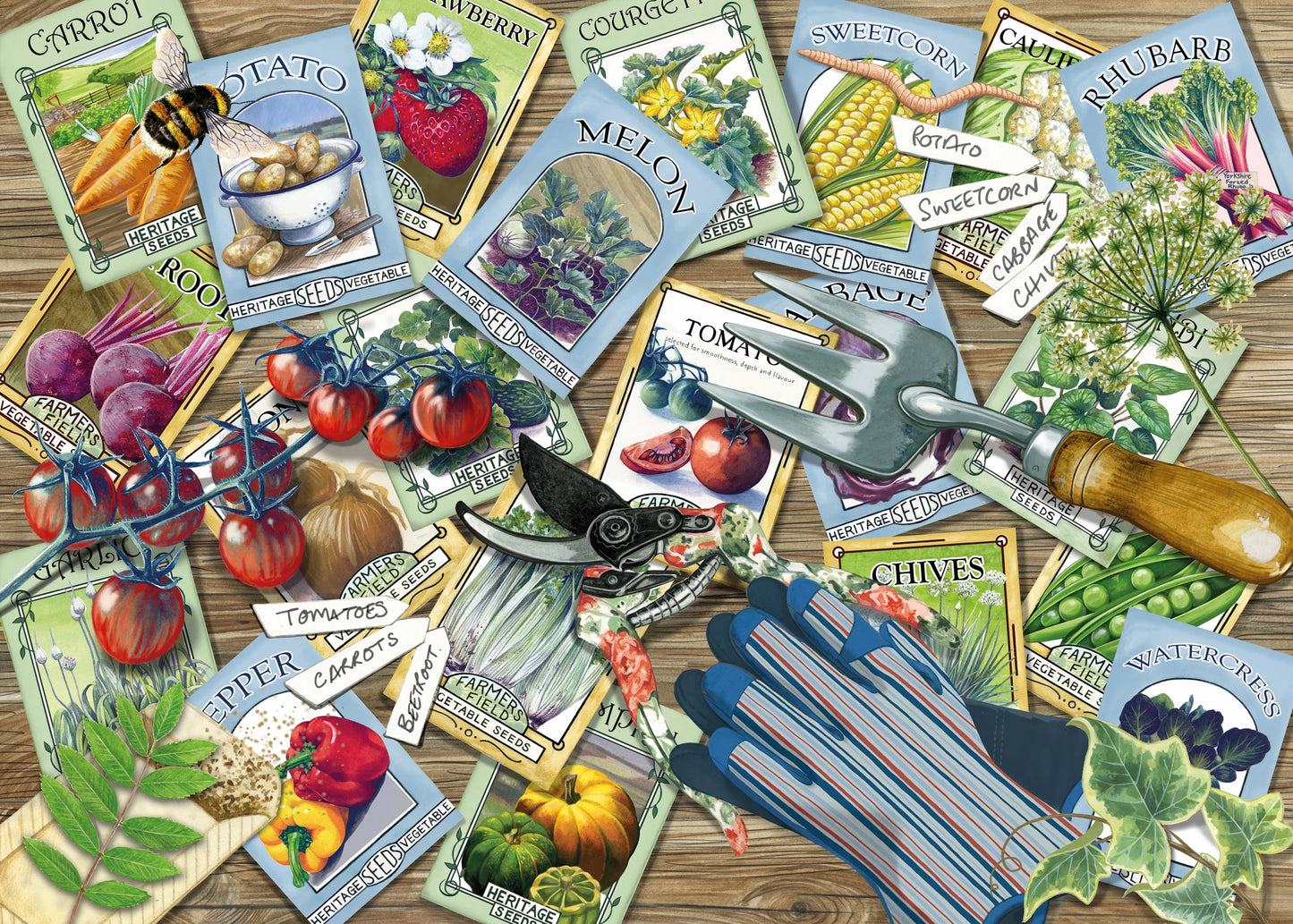 Veg Seed Packets 1000 Piece Jigsaw Puzzle – All Jigsaw Puzzles