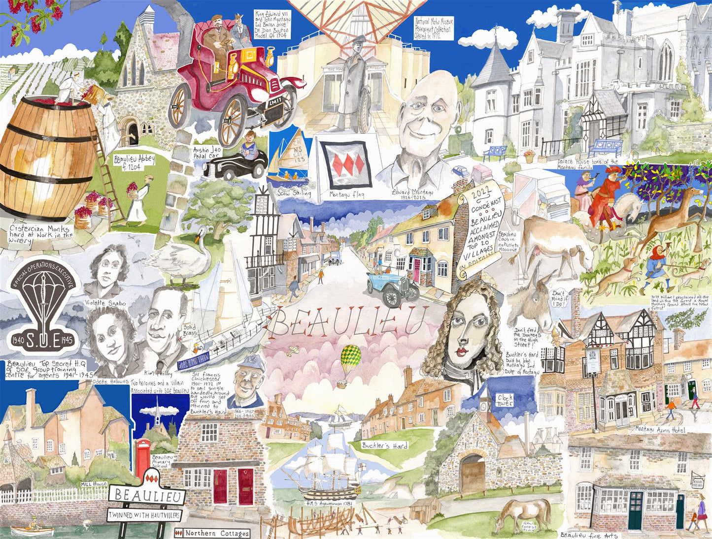 Beaulieu Tim Bulmer 1000 Piece Jigsaw Puzzle | All Jigsaw Puzzles UK