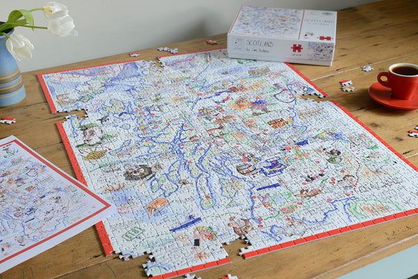 Map of Scotland - Tim Bulmer 1000 Piece Jigsaw Puzzle – All Jigsaw Puzzles