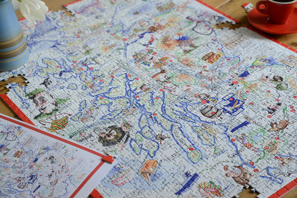 Map of Scotland - Tim Bulmer 1000 Piece Jigsaw Puzzle – All Jigsaw Puzzles