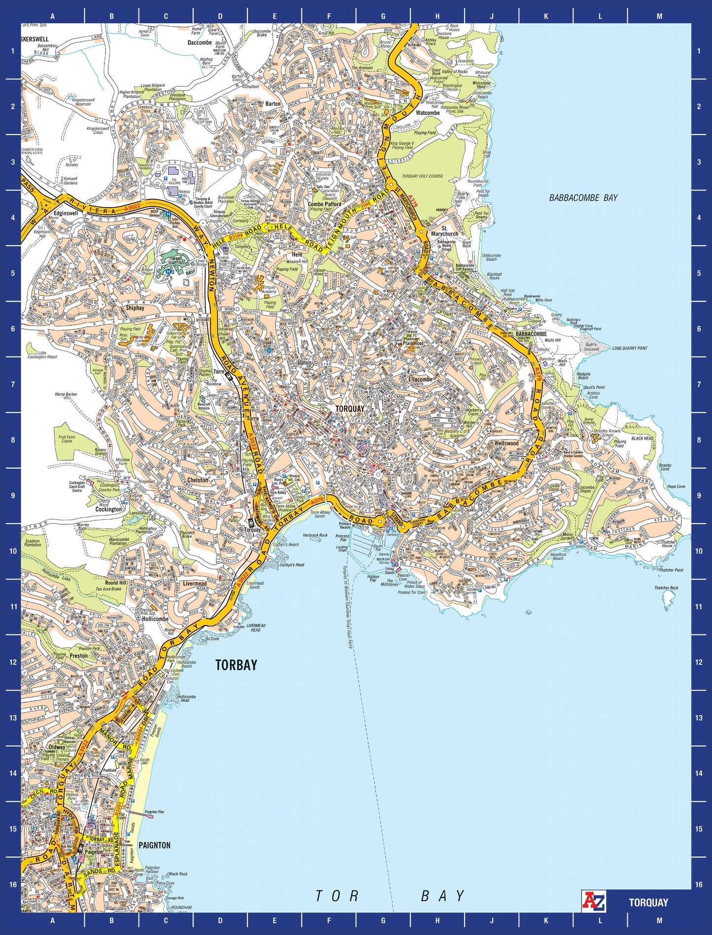 A to Z Map of Torquay 1000 Piece Jigsaw – All Jigsaw Puzzles