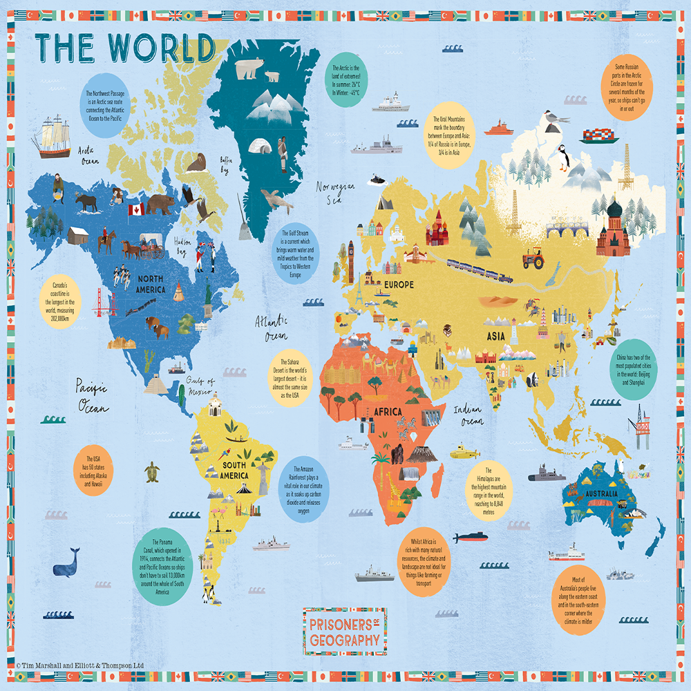 Prisoners of Geography World Map 500 Piece Jigsaw Puzzle | All Jigsaw ...