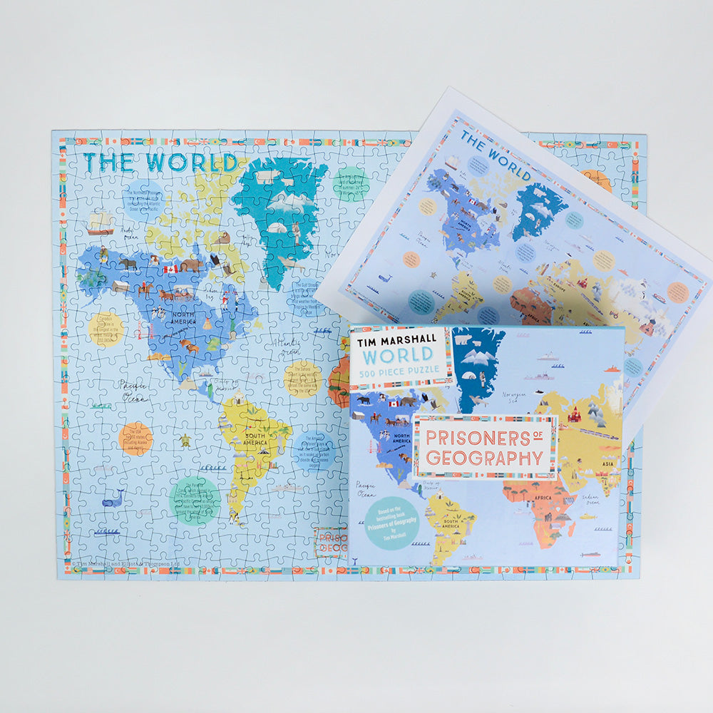 Prisoners of Geography World Map 500 Piece Jigsaw Puzzle | All Jigsaw ...