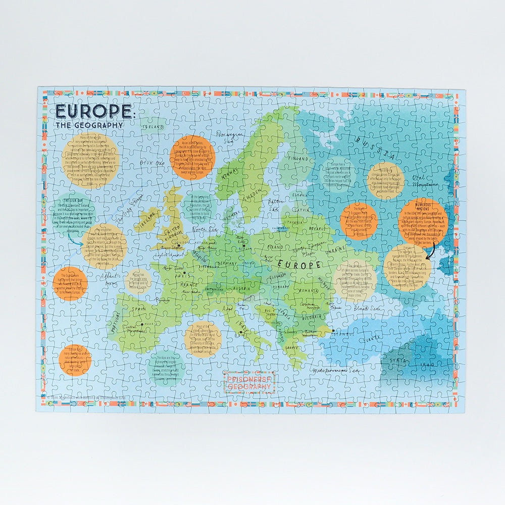 Prisoners of Geography Europe Map 500 Piece Jigsaw Puzzle – All Jigsaw ...
