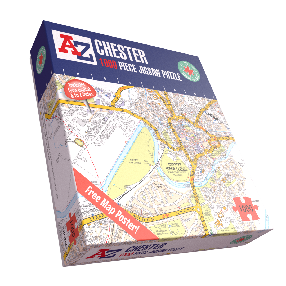 A to Z Map of Chester 1000 Piece Jigsaw – All Jigsaw Puzzles