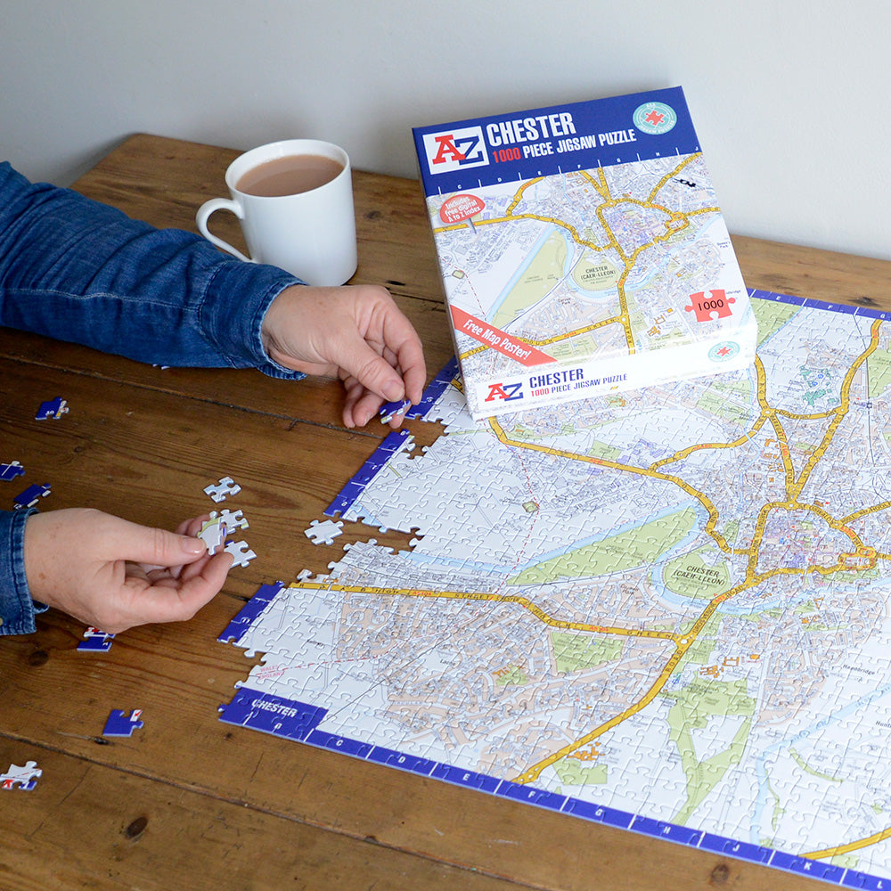 A-Z Map of Chester 1000 Piece Jigsaw – All Jigsaw Puzzles
