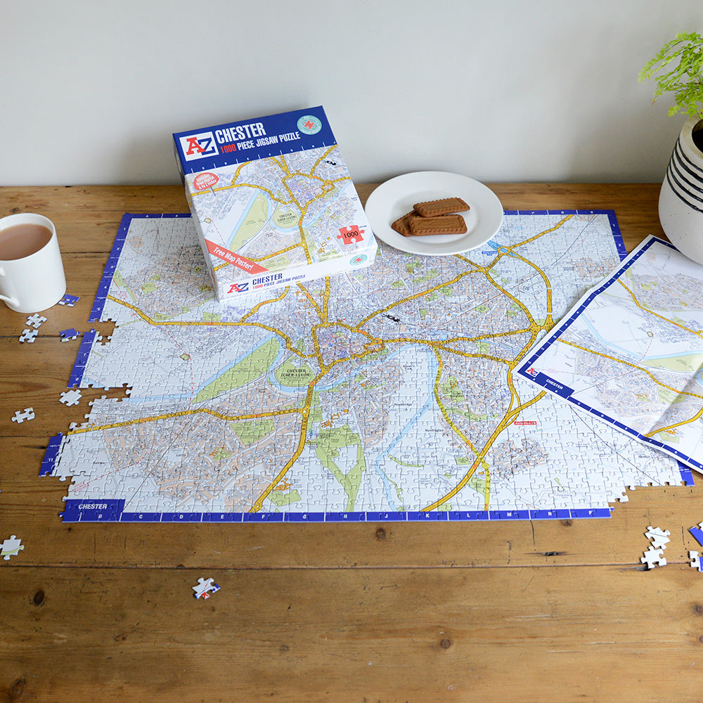 A-Z Map of Chester 1000 Piece Jigsaw – All Jigsaw Puzzles