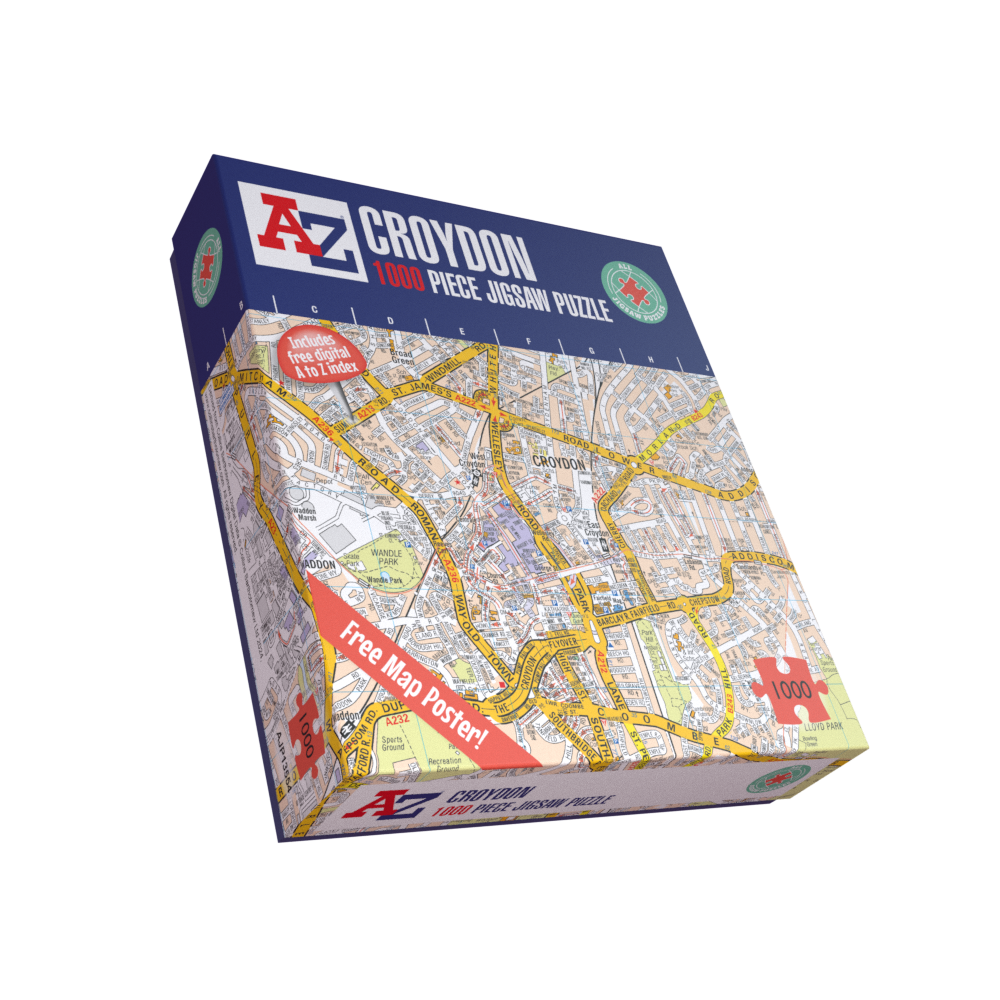 A to Z Map of Croydon 1000 Piece Jigsaw – All Jigsaw Puzzles