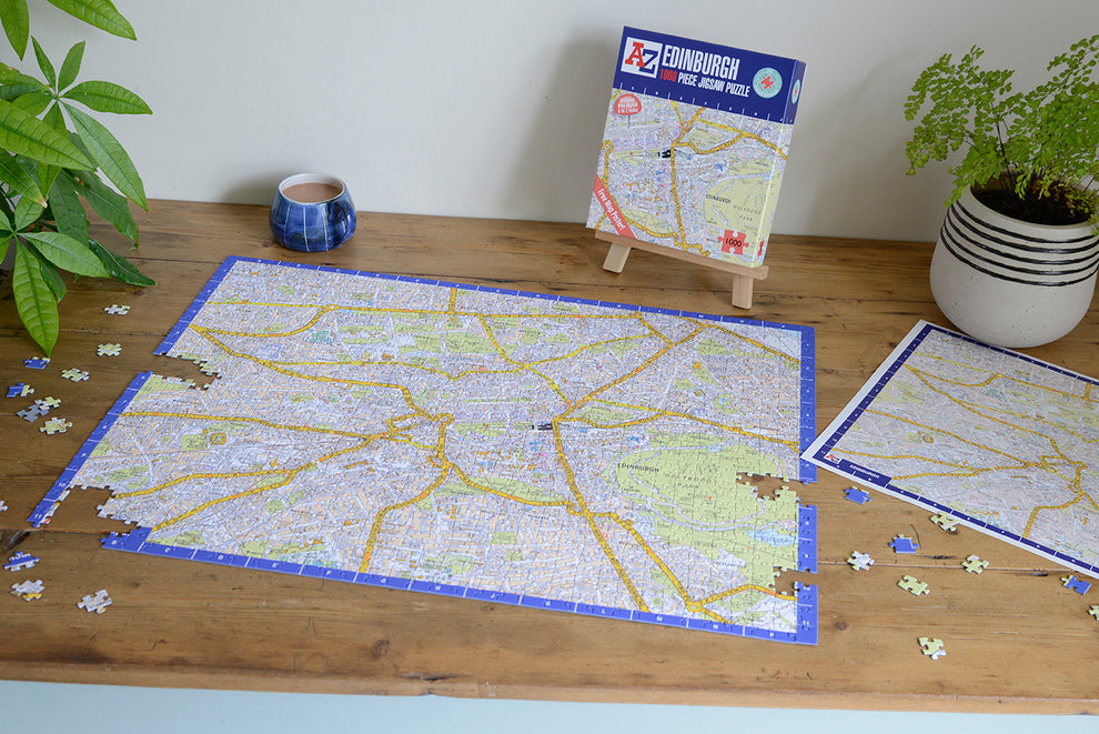 A-Z Map of Edinburgh 1000 Piece Jigsaw – All Jigsaw Puzzles