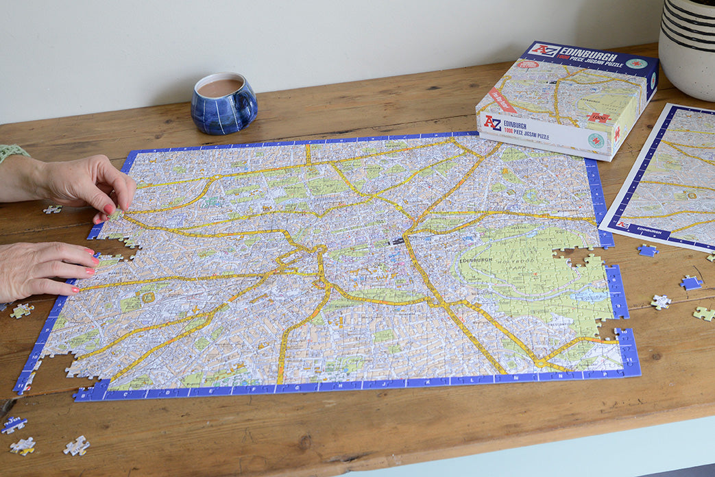 A-Z Map of Edinburgh 1000 Piece Jigsaw – All Jigsaw Puzzles