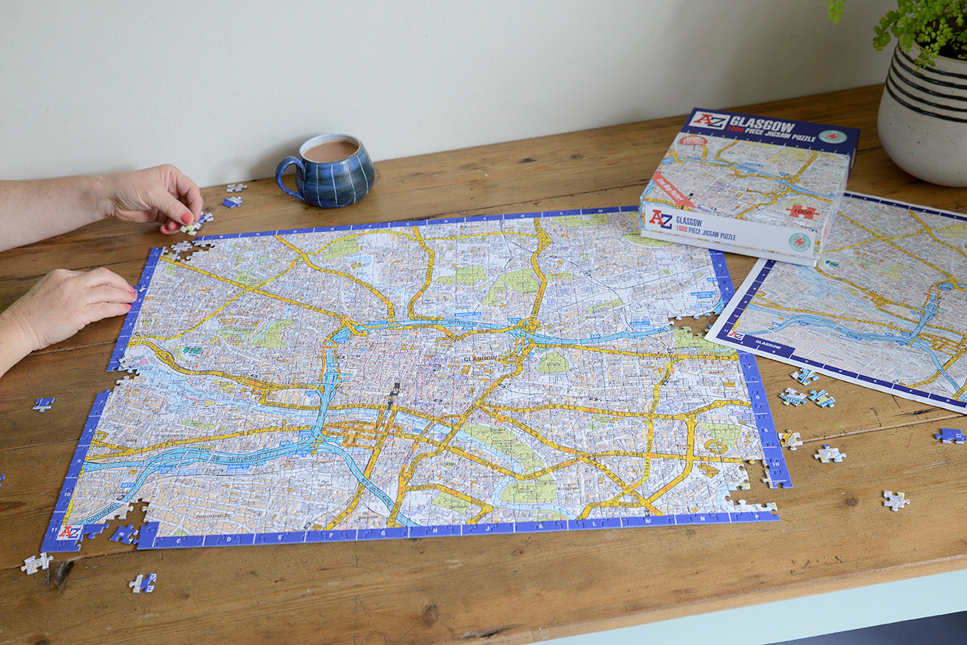 A-Z Map of Glasgow 1000 Piece Jigsaw – All Jigsaw Puzzles