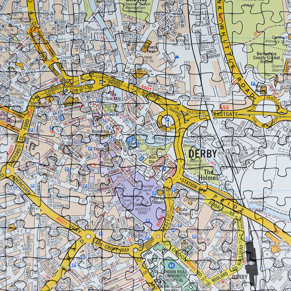 A-Z Map of Derby 1000 Piece Jigsaw – All Jigsaw Puzzles