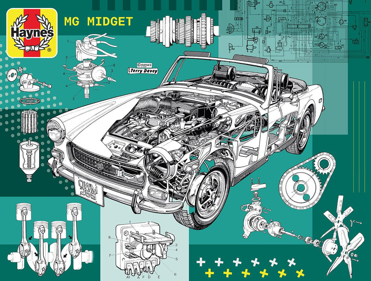 PRE-ORDER Haynes MG Midget 65th Anniversary 1000 Piece Jigsaw Puzzle ...