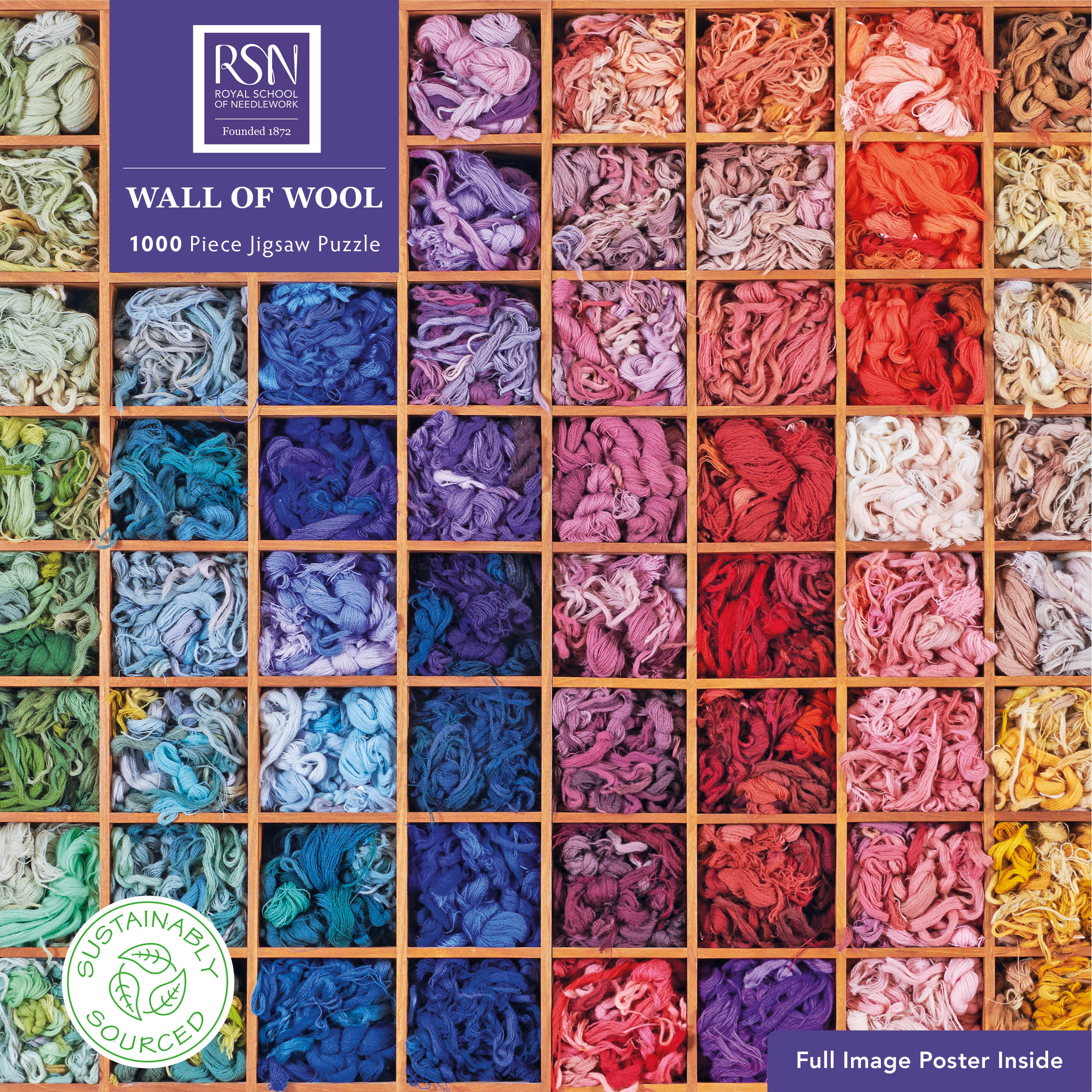 Royal School of Needlework: Wall of Wool 1000 Piece Jigsaw Puzzle – All ...