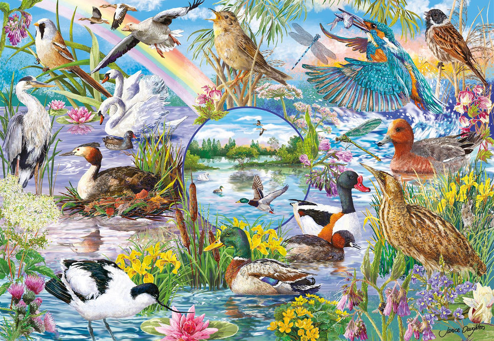 RSPB Wings in the Wild 4x500 Piece Jigsaw Puzzle – All Jigsaw Puzzles