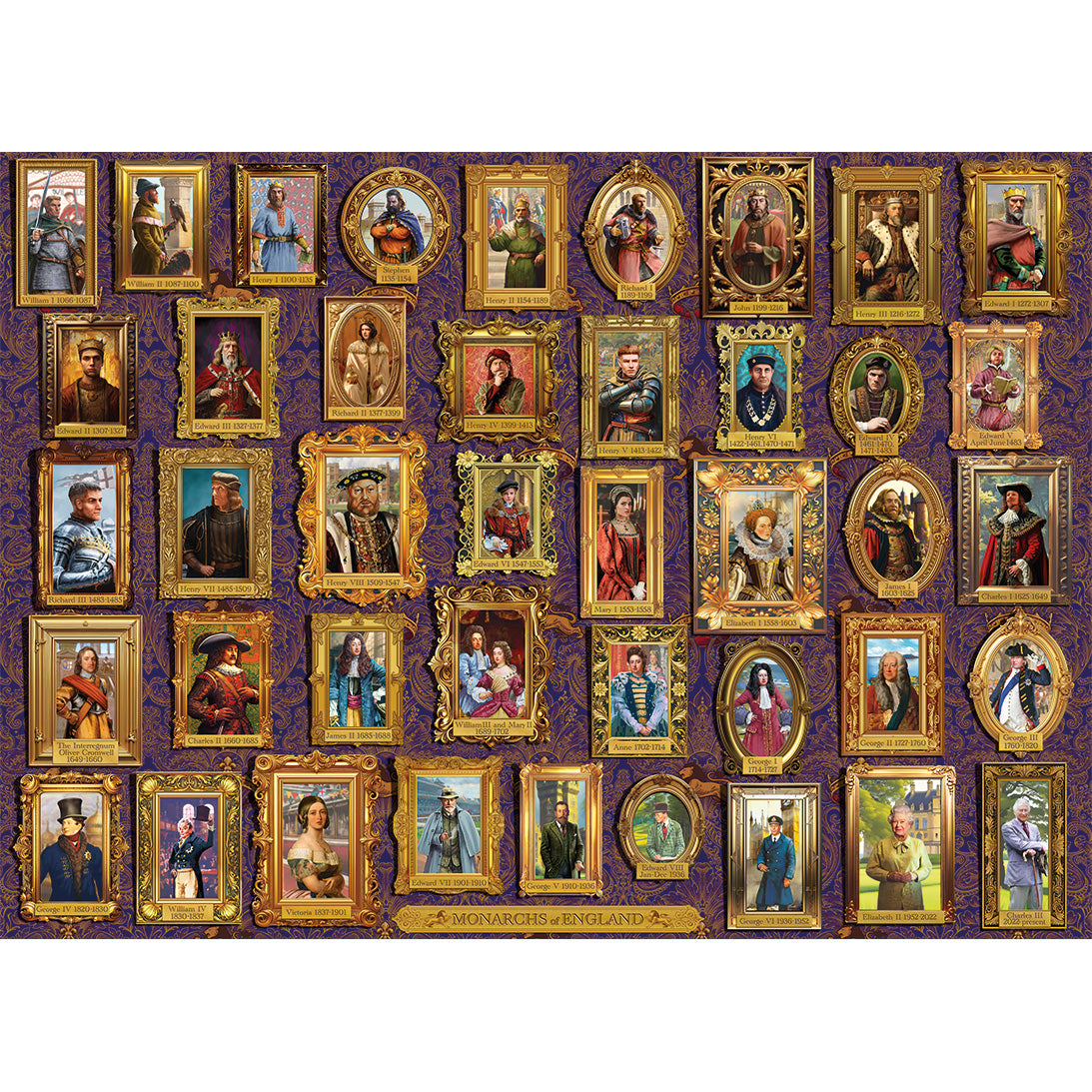 Monarchs of England 1000 Piece Jigsaw Puzzle – All Jigsaw Puzzles