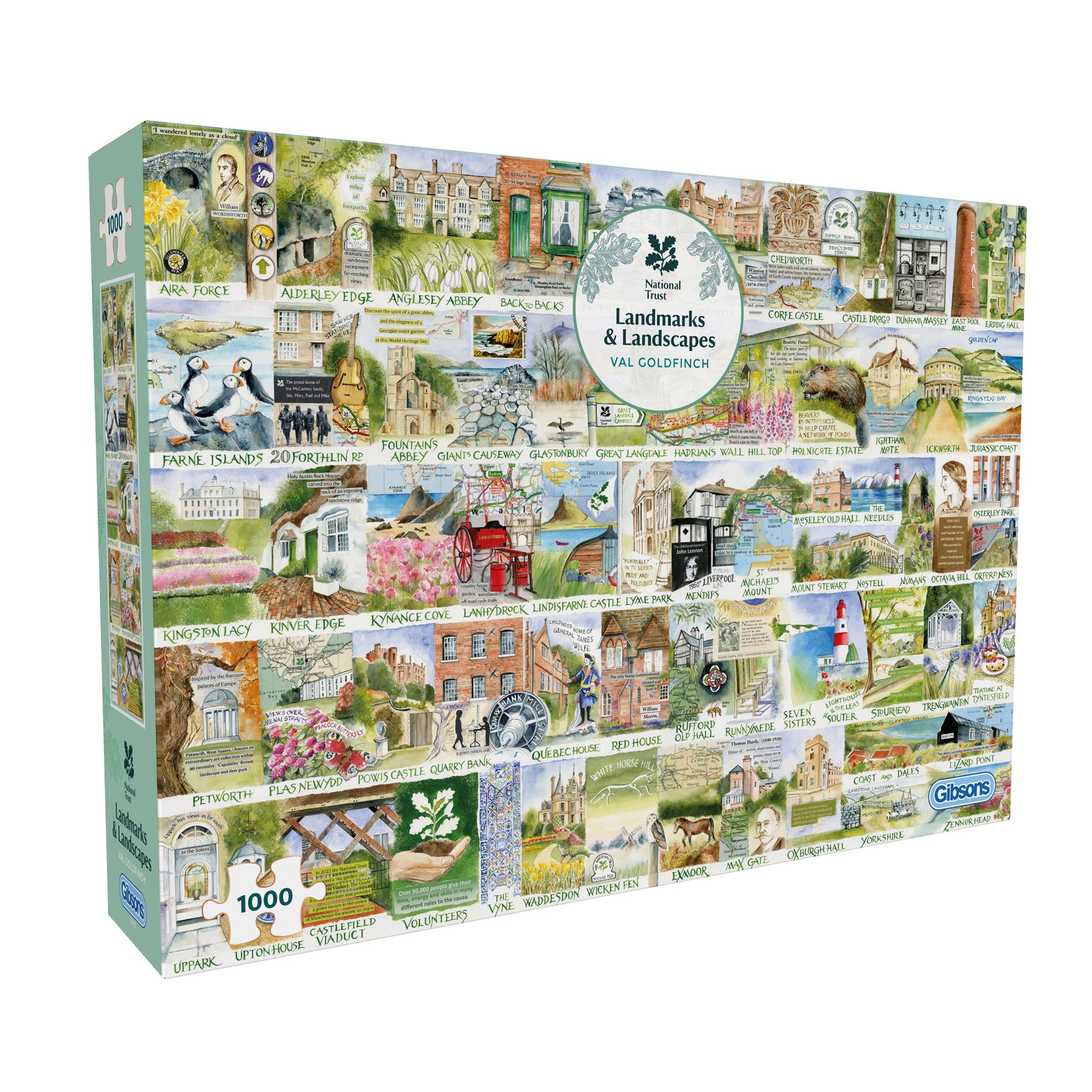 National Trust: Landmarks & Landscapes 1000 Piece Jigsaw Puzzle – All ...