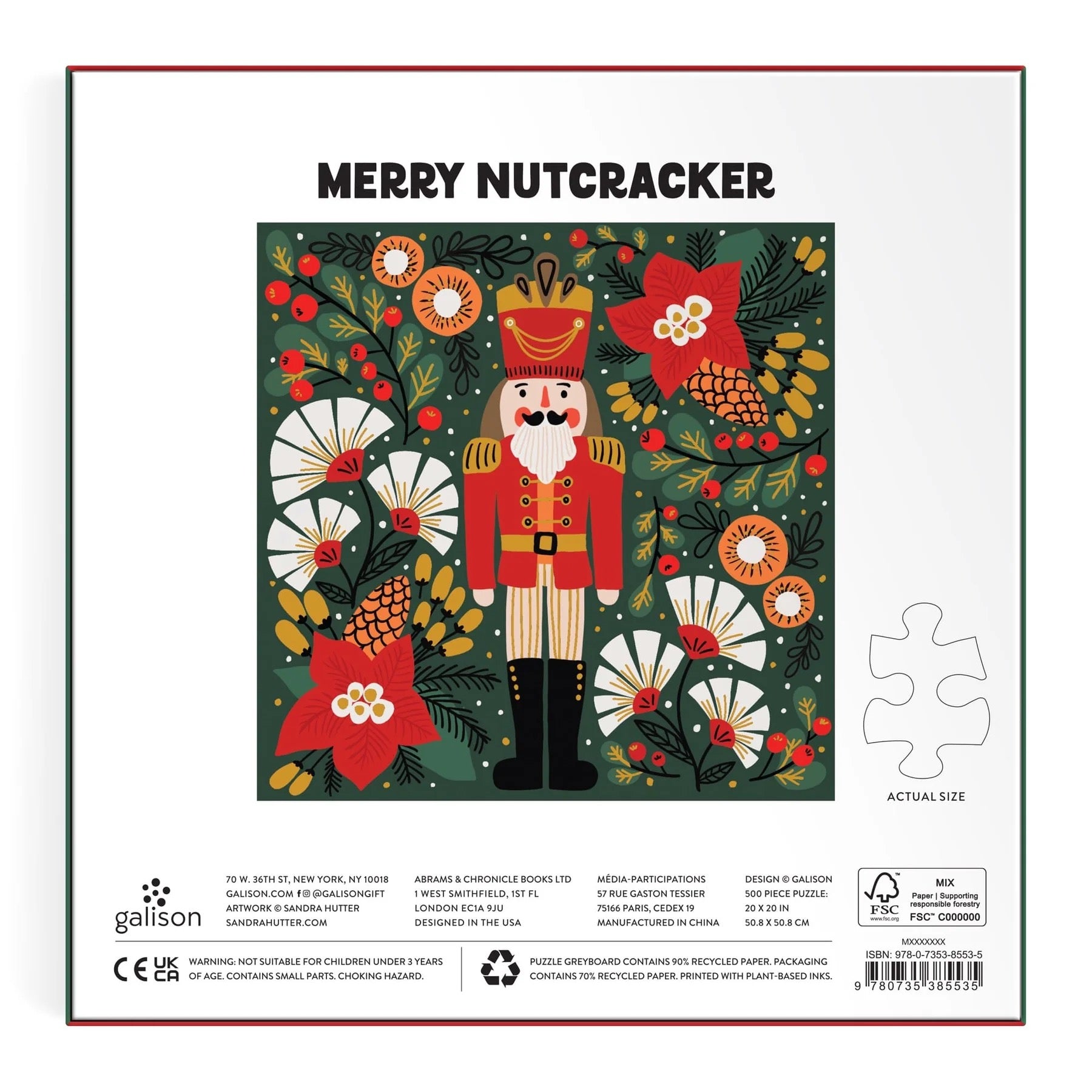 Merry Nutcracker 500 Piece Foil Jigsaw Puzzle – All Jigsaw Puzzles