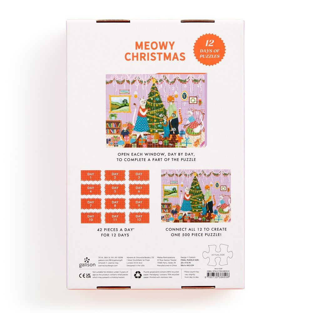 Meowy Christmas 12 Days of Puzzles 500 Piece Advent Calendar – All ...