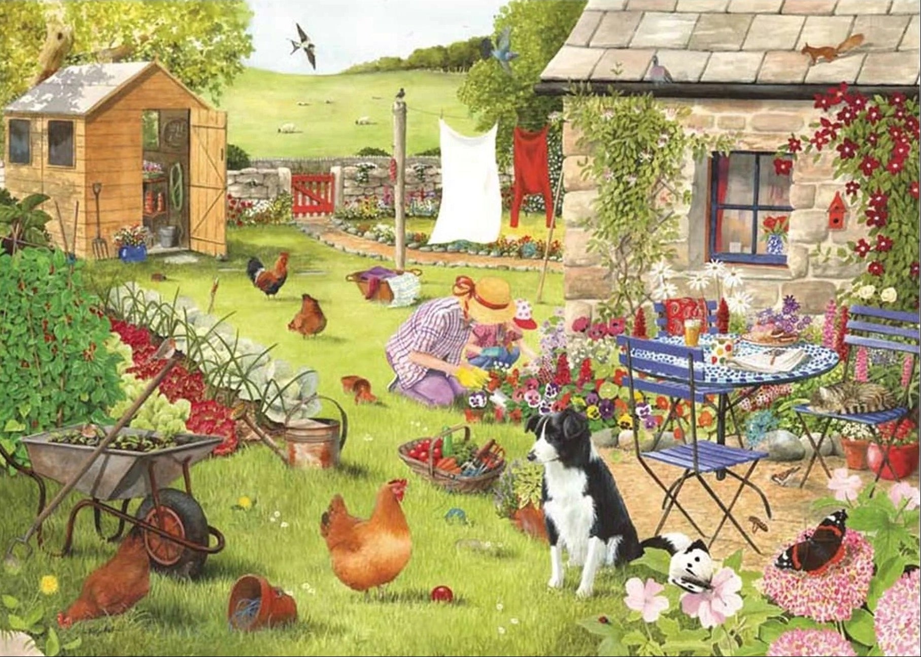 Grandma’s Garden 500 Big Piece Jigsaw Puzzle – All Jigsaw Puzzles