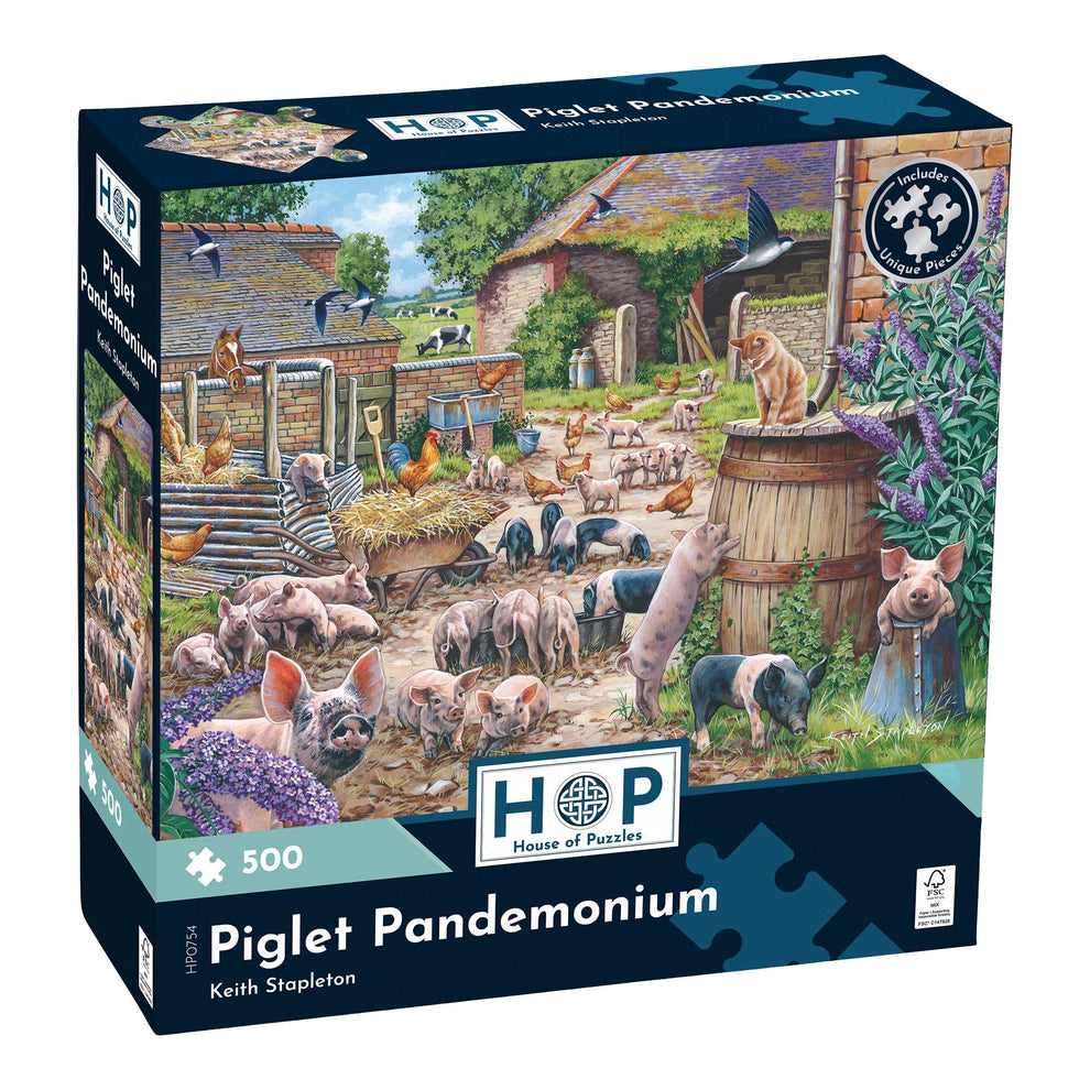 Piglet Pandemonium 500 Piece Jigsaw Puzzle – All Jigsaw Puzzles