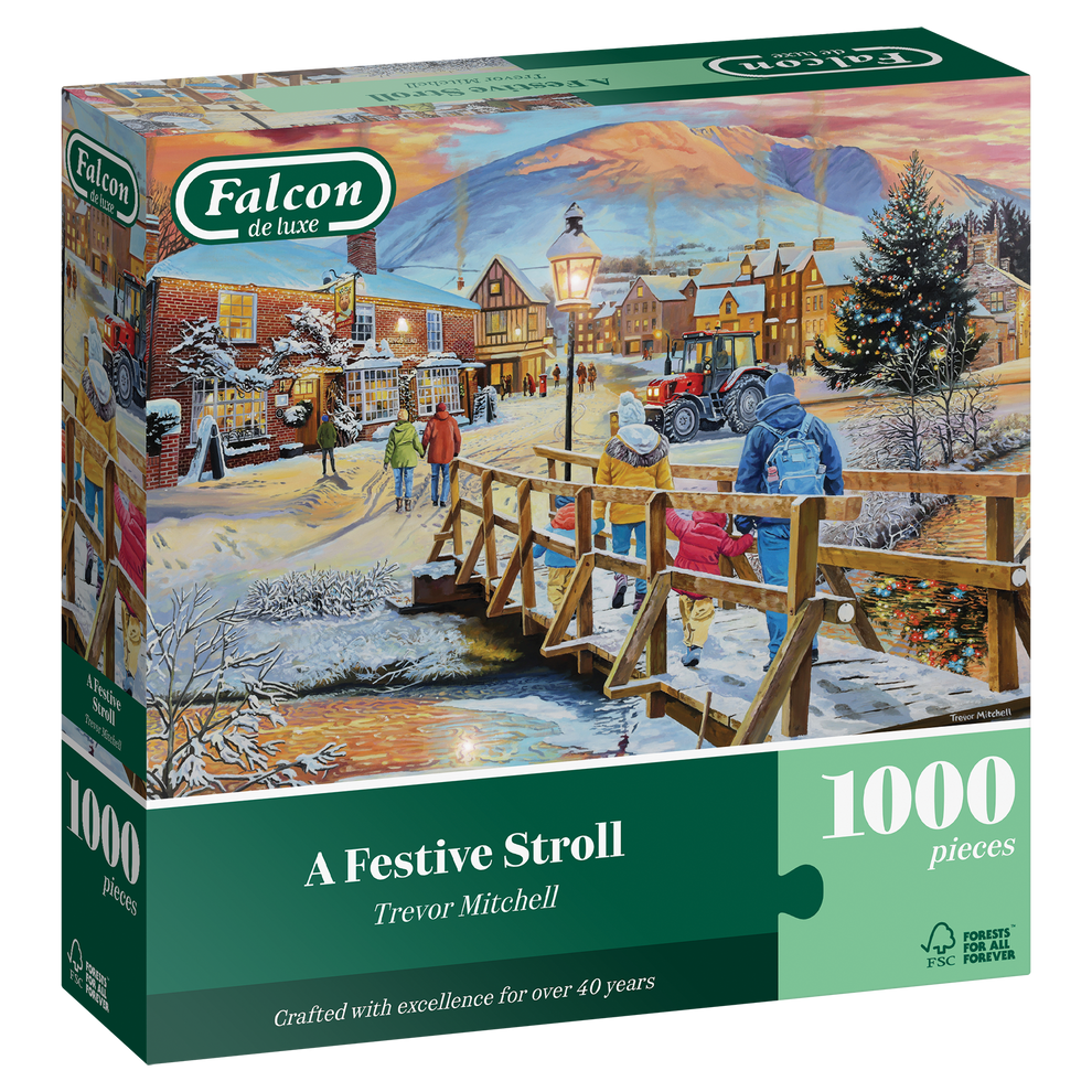 Falcon de Luxe A Festive Stroll 1000 Piece Jigsaw Puzzle – All Jigsaw ...