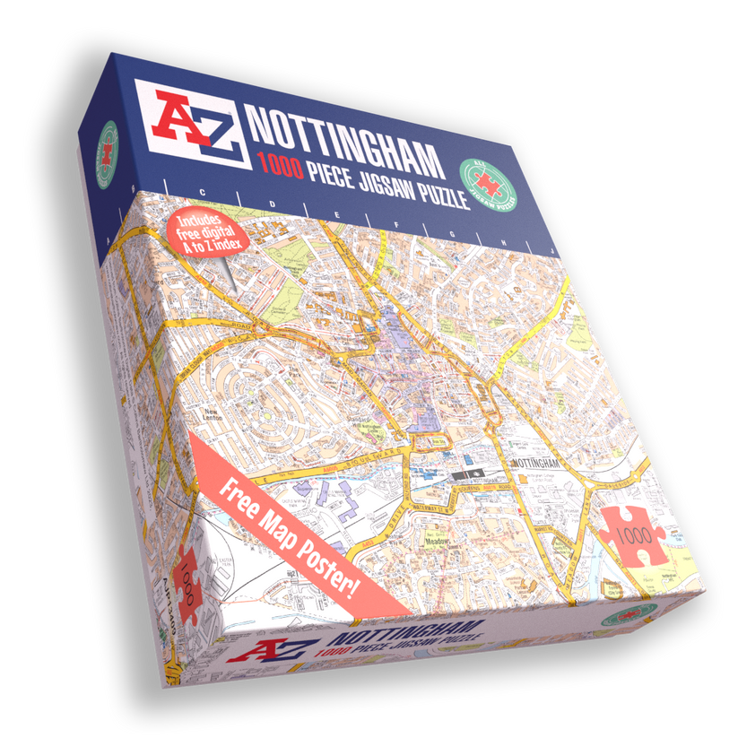 A to Z Map of Nottingham 1000 Piece Jigsaw – All Jigsaw Puzzles