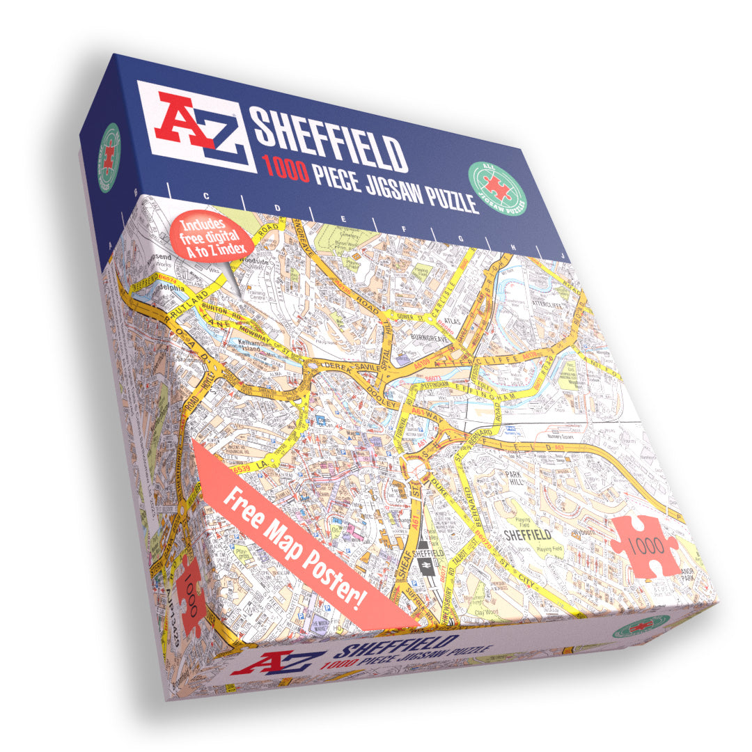 A to Z Map of Sheffield 1000 Piece Jigsaw – AJP UK