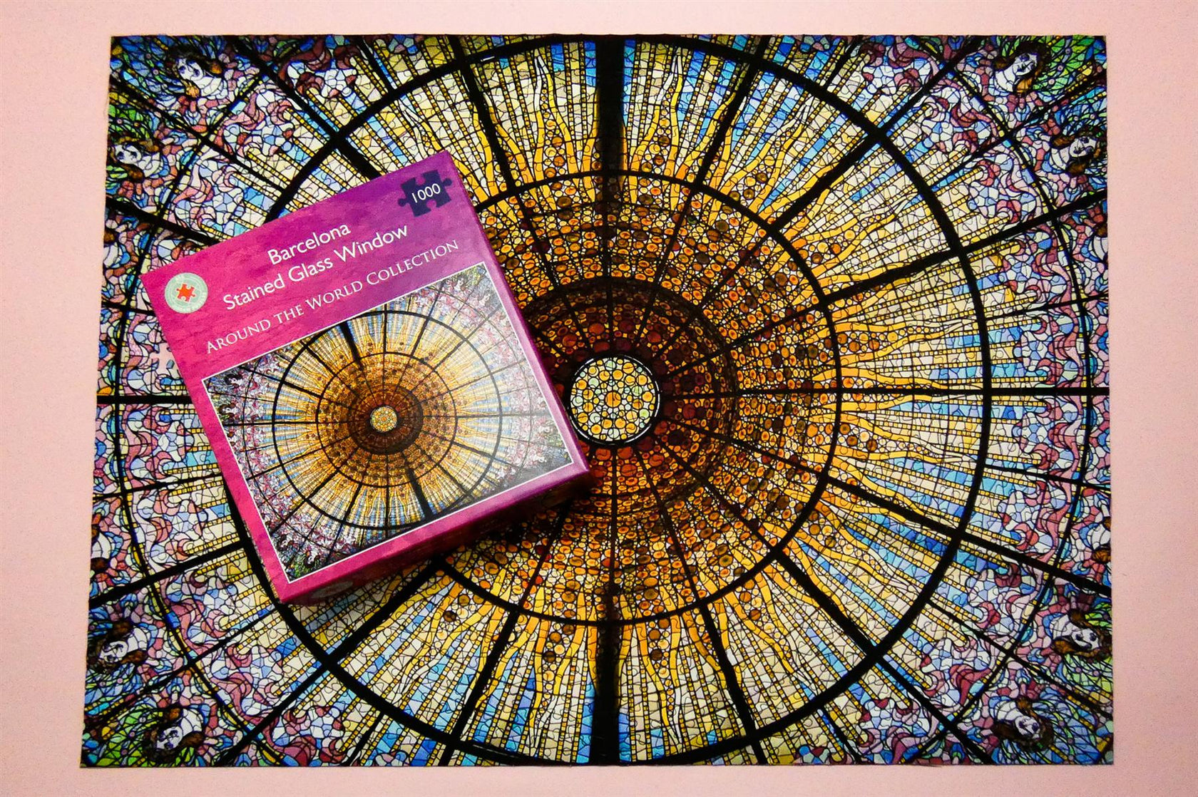 Barcelona Stained Glass Window 1000 Piece Jigsaw Puzzle – All Jigsaw ...