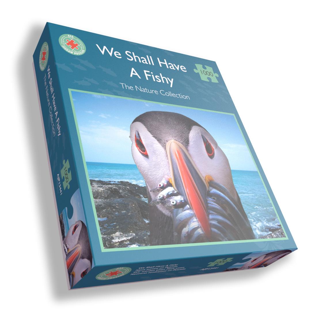 We Shall Have a Fishy A Puffin 1000 Piece Jigsaw | All Jigsaw Puzzles UK