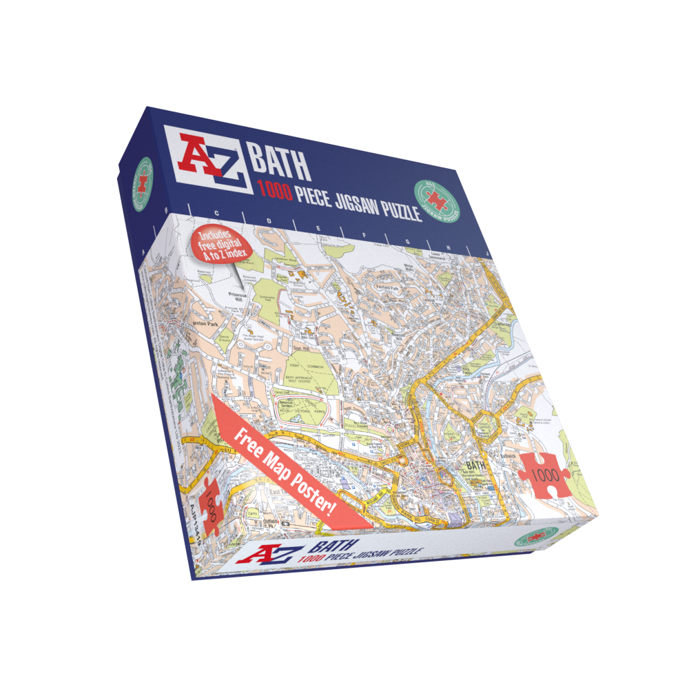 A-Z Map of Bath 1000 Piece Jigsaw – All Jigsaw Puzzles