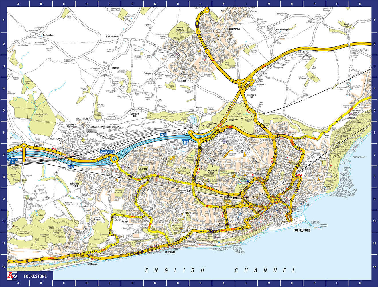 A-Z Map of Folkestone 1000 Piece Jigsaw – All Jigsaw Puzzles