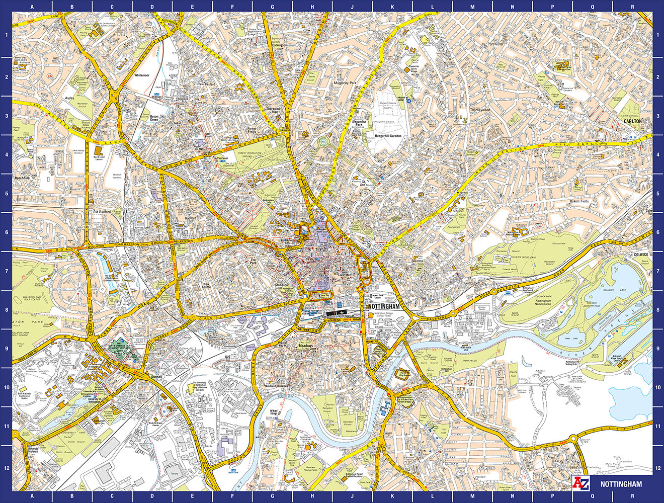 A to Z Map of Nottingham 1000 Piece Jigsaw – All Jigsaw Puzzles